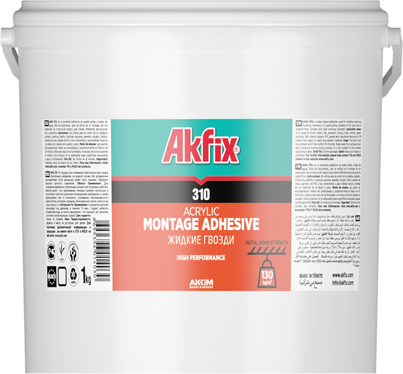 310 Montage Adhesive Water Based Paintable - Akfix